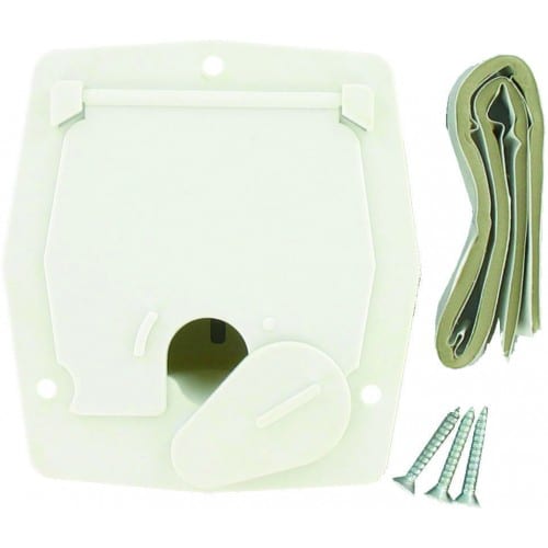 Cable Hatch, Small Square, White, Carded - Valterra.com