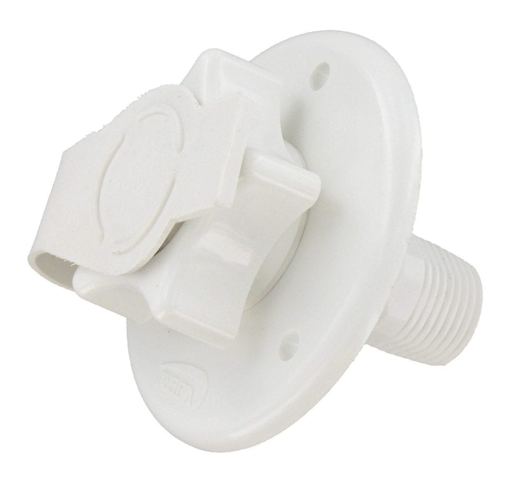 Water Inlet, 2-3/4″ Flange, MPT, White, Bulk - Valterra.com