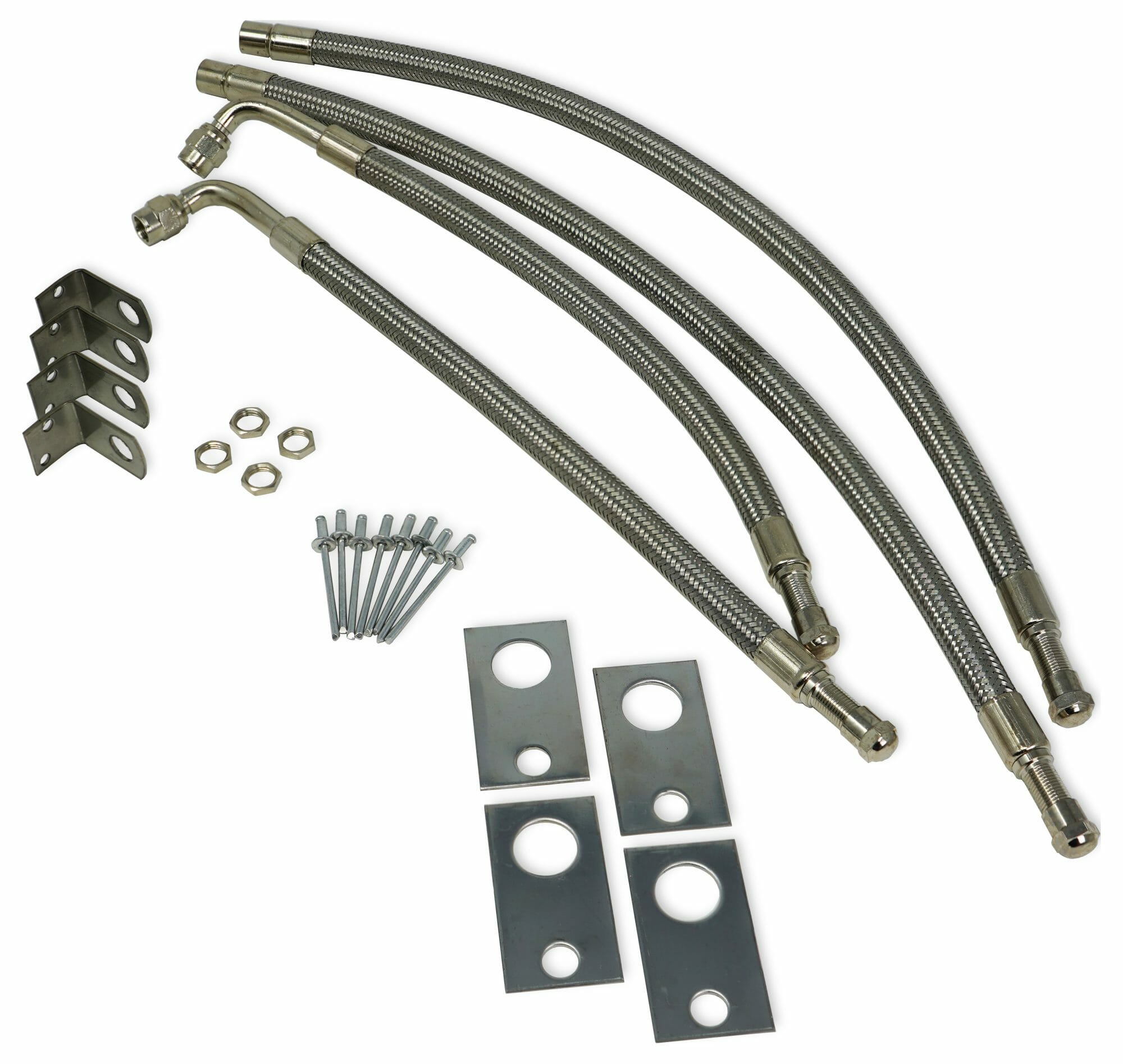 TireMinder® Braided Steel Valve Extender Kit, for 16-19.5" Wheels, 4 ...