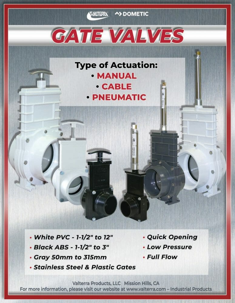 Three Piece Gate Valve Assembly w/ Gate Keeper, 1-1/2" Slip x Slip, PVC ...